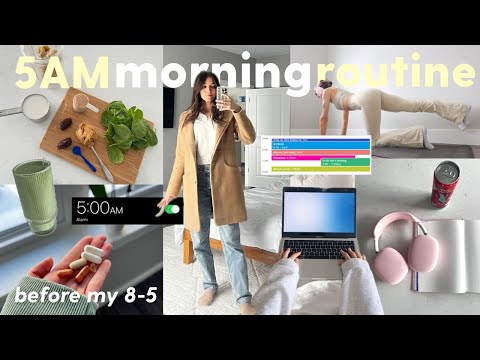 5AM PRODUCTIVE MORNING 🎧 *my 5-8 before my 8-5*