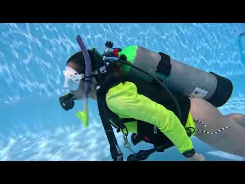 Female Scuba Diver in pool