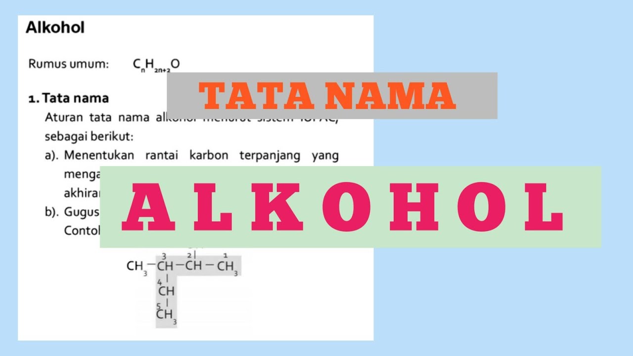 Tata Nama Alkohol - YouTube