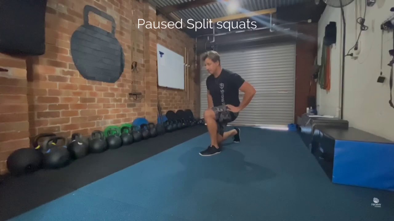 Paused split squats - YouTube