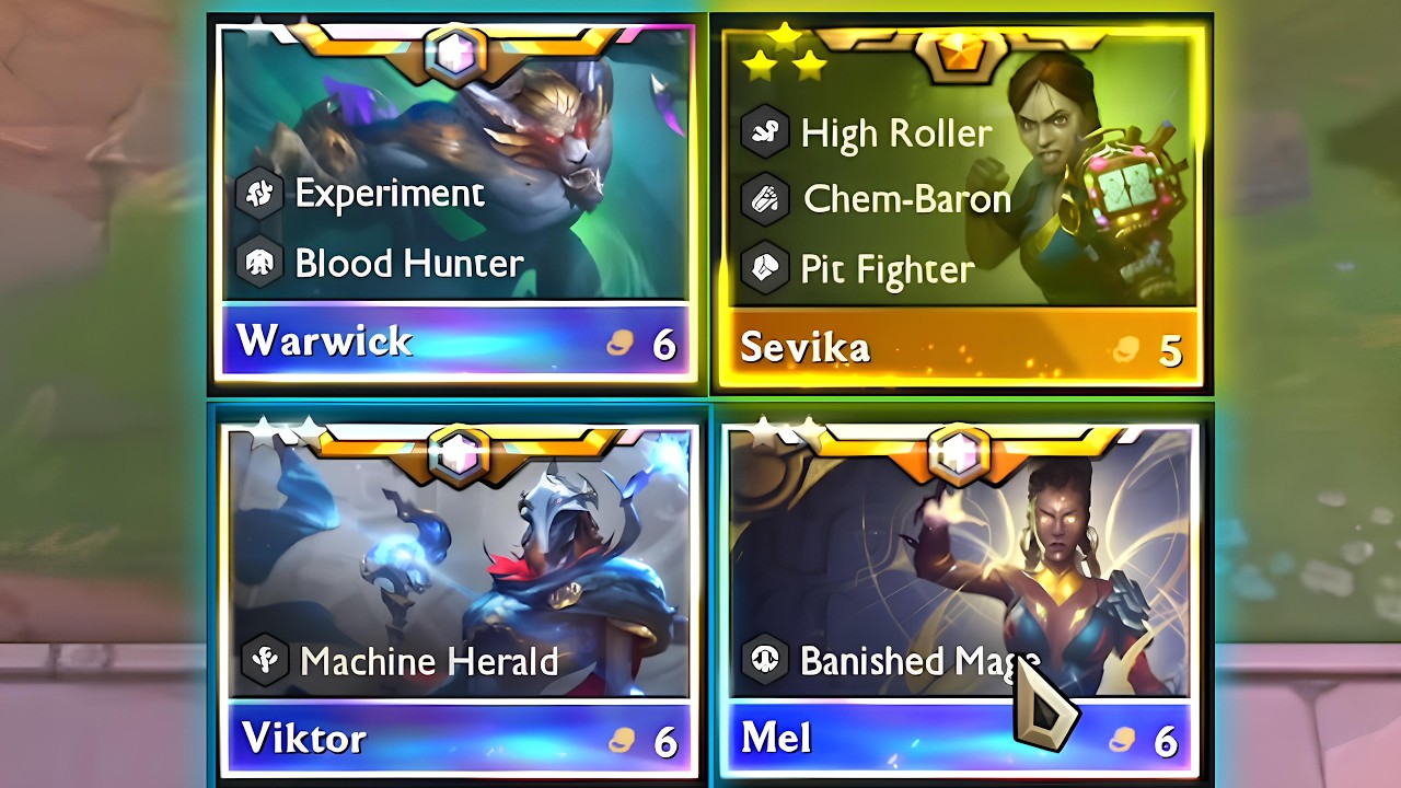 All 6 Cost 2 Star (Mel, Warwick + Viktor) + 3 Star Sevika | Set 13 TFT ...