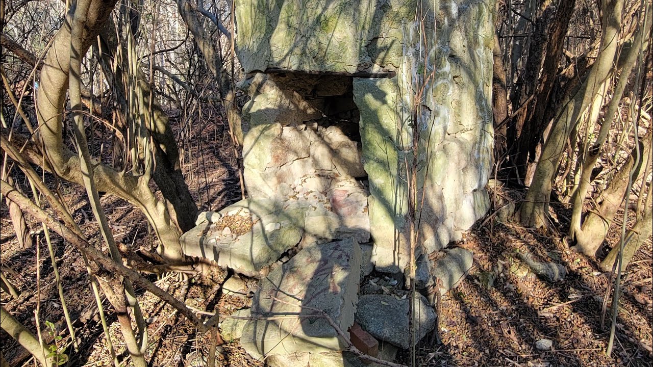 Random structure in the woods. - YouTube