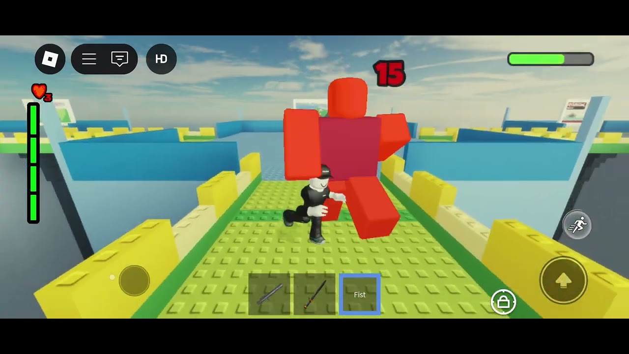 Playing Easy mode in "punch battle wave' - YouTube