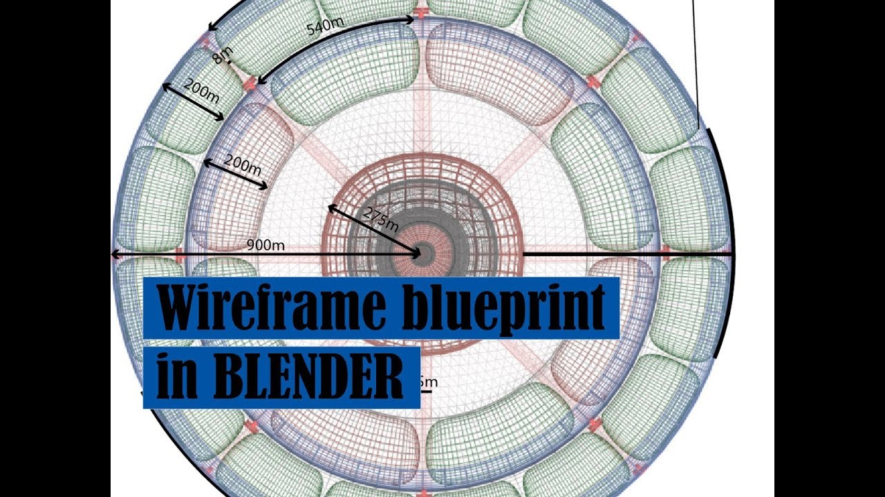 HOW TO create a wireframe blueprint in BLENDER - YouTube