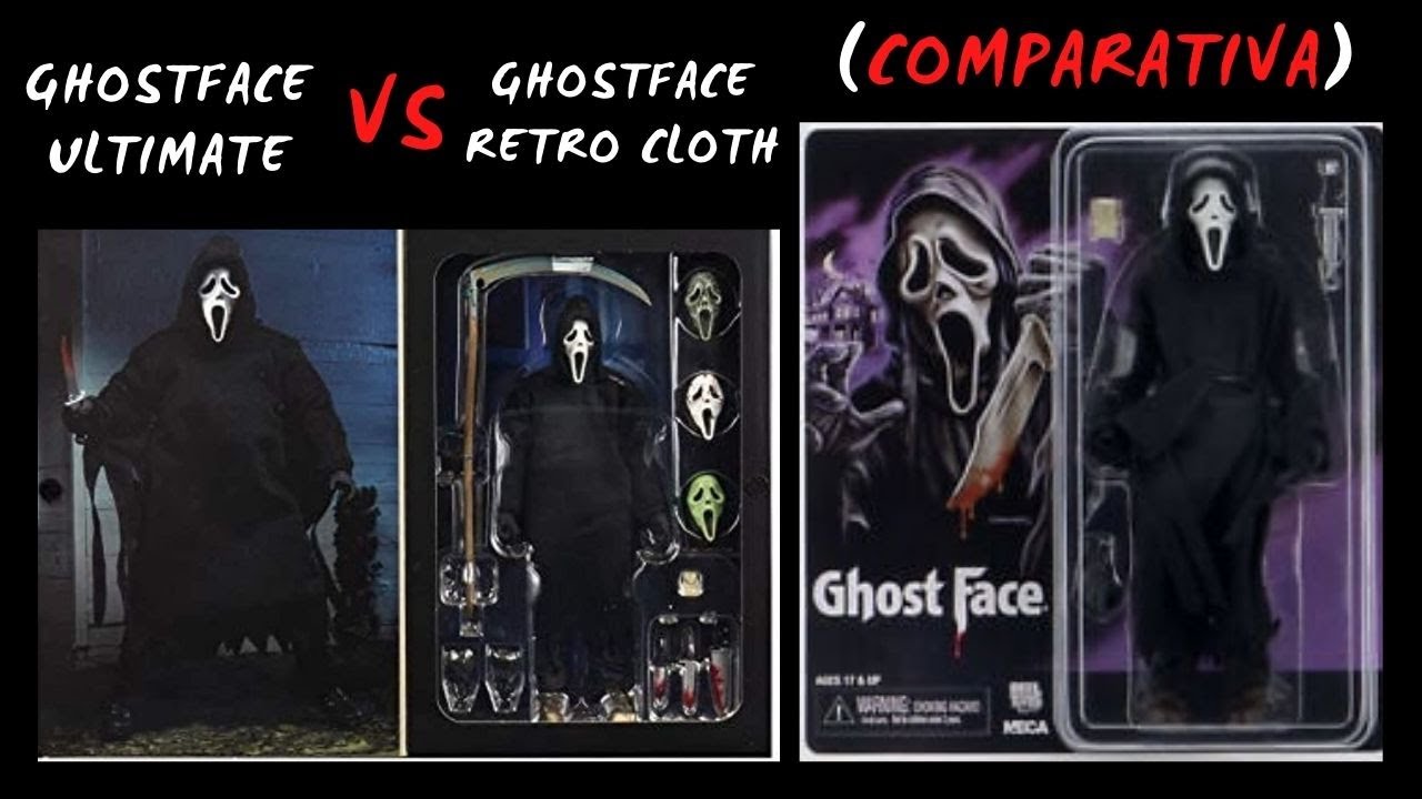GHOSTFACE ULTIMATE NECA VS GHOSTFACE RETRO CLOTH NECA COMPARATIVA ...