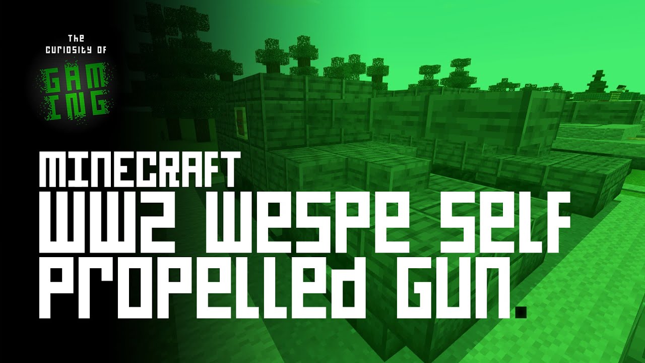 Minecraft tutorial: German WW2 Wespe Self-Propelled Gun - YouTube