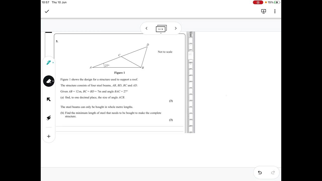 Question 5 AS level maths Edexcel October 2020 - YouTube