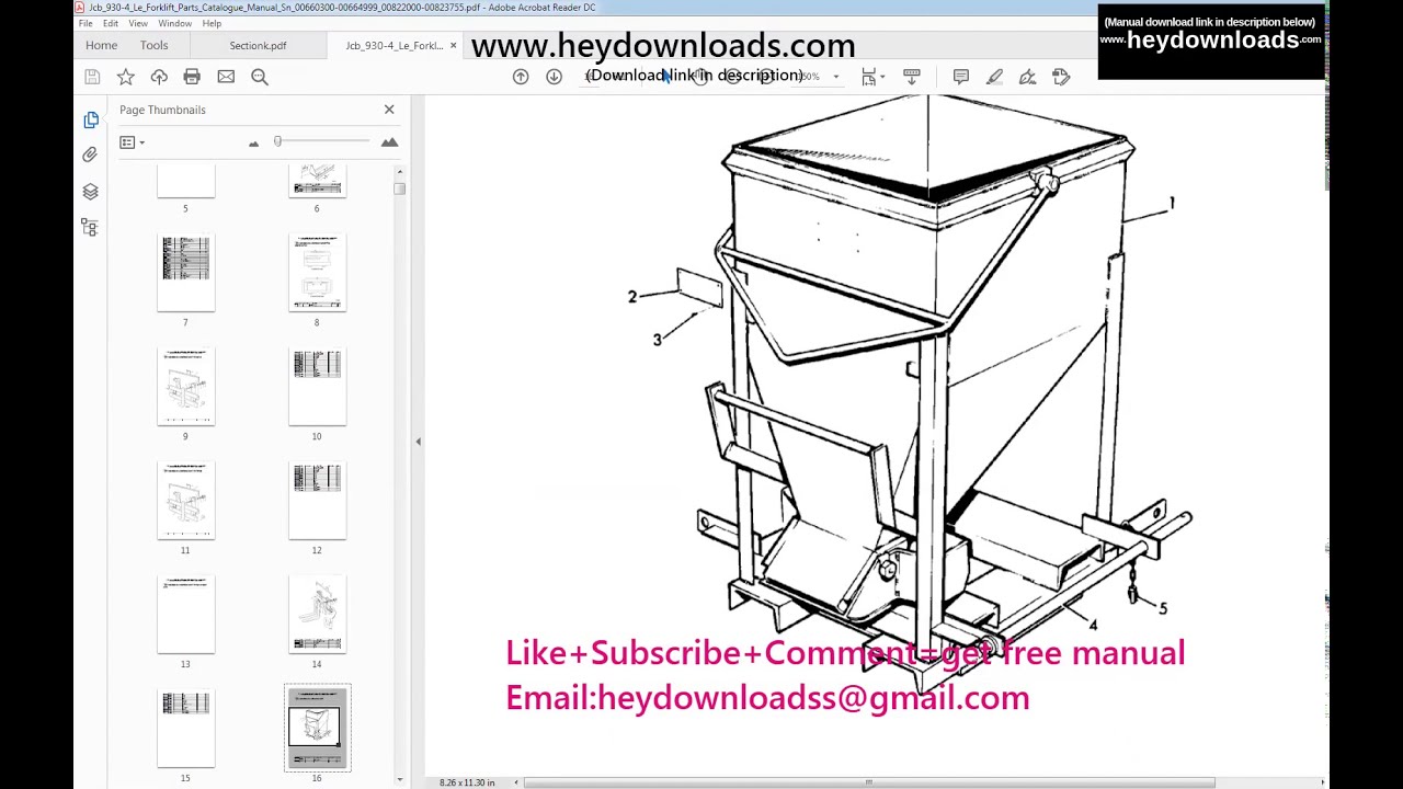 Jcb 930-4 Le Forklift Parts Catalogue Manual- PDF DOWNLOAD!!!