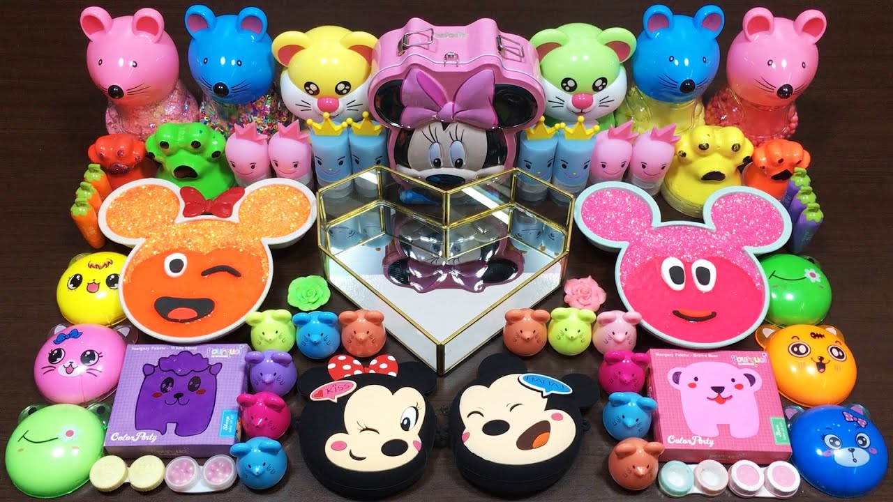 Special Mickey Mouse Slime | Mixing Glitter and Floam into Slime ...