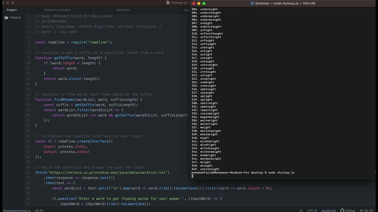 Poetry Assistant with JavaScript - YouTube