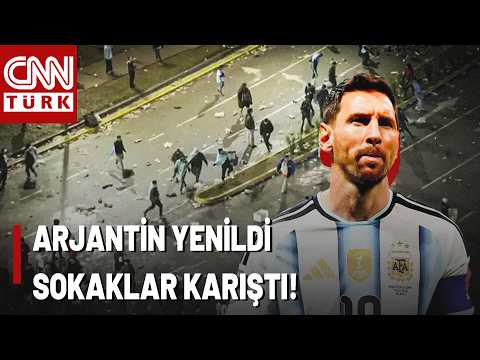 Arjantin'de Final Sonrası Sokaklar Karıştı! Buenos Aires'te Taraftarlarla Polis Karşı Karşıya