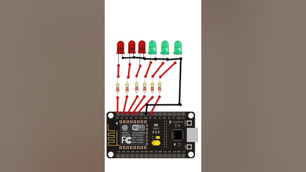 How to make LED Chaser Using ESP8266 (Tutorial-6) #ytshorts #shorts #ytshort #programming # ...