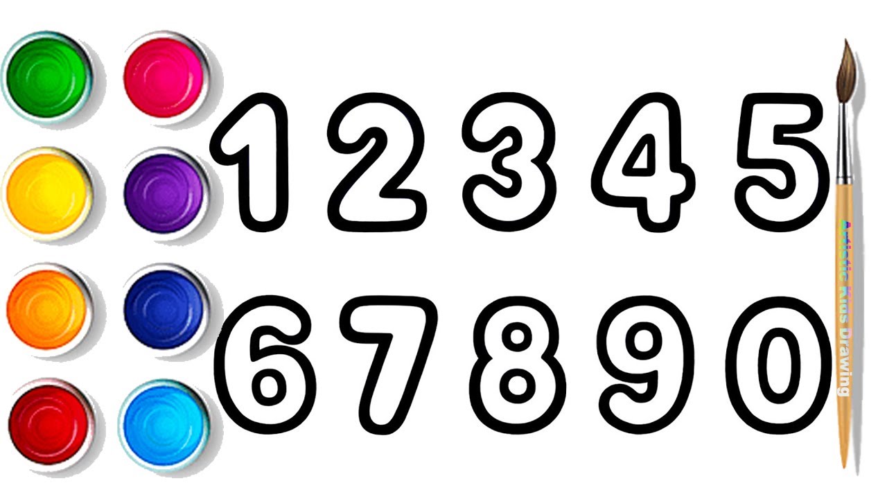 Learn numbers | Numbers Drawing, Coloring for kids | Learn Numbers and ...