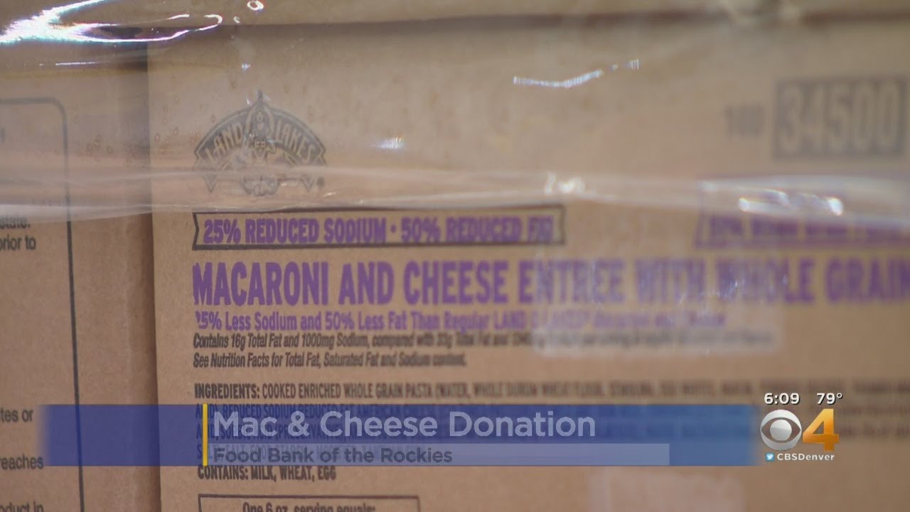 Food Bank Receives Nearly 40,000 Pounds Of Mac & Cheese - YouTube