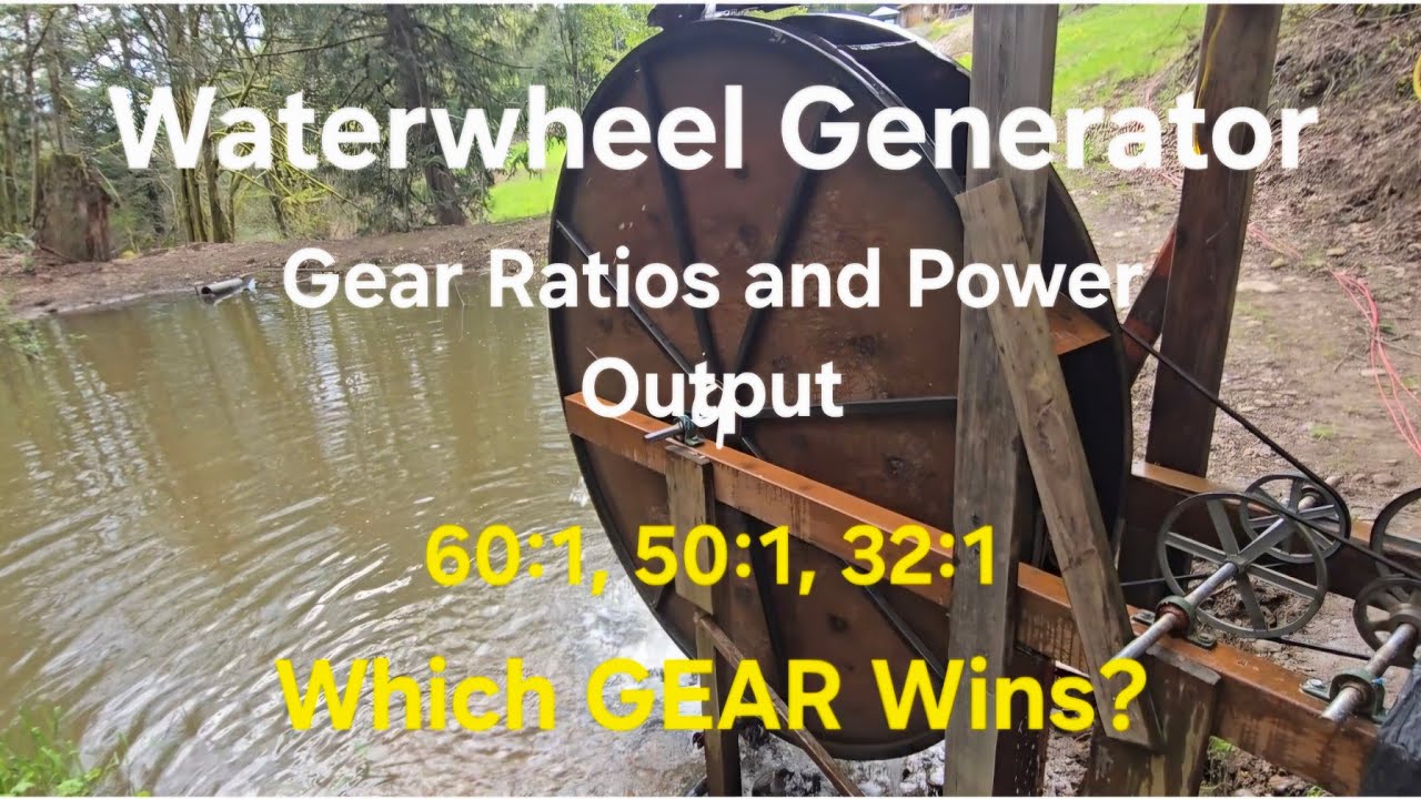 Waterwheel Gear Ratios Tested with Washing Machine Stator Generator ...