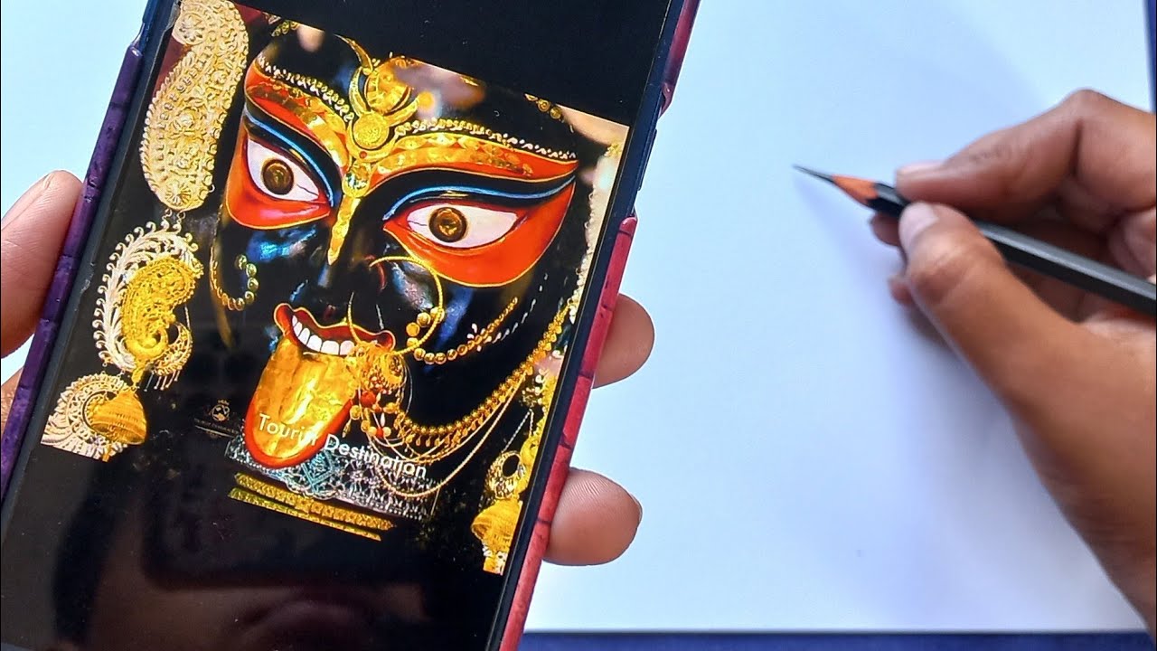 Ma Kali Drawing|Naihati Boro ma|SOHINI'S ARTS - YouTube