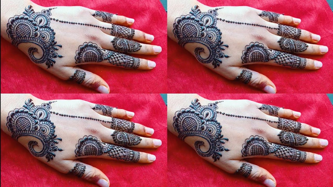 simple and easy back hand mehandi design|| mehandi designs - YouTube