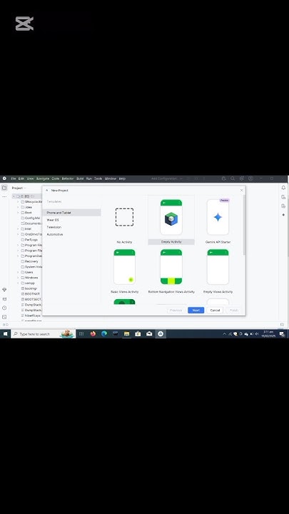 How to open empty view activity in android studio #youtubeshorts #shortsfeed #shorts #viralvideo ...