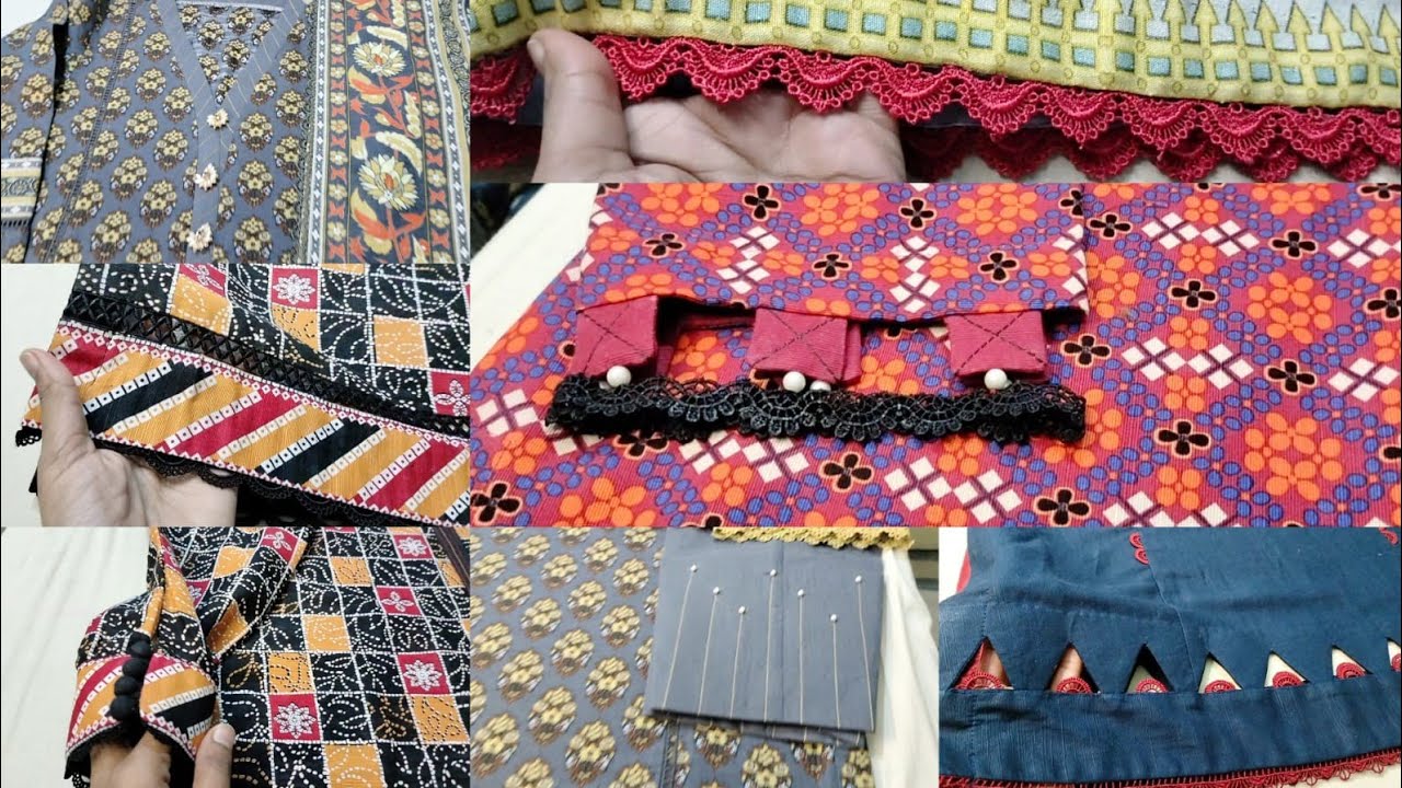 how to design your dresses by using shatal laces and anker thread# ...