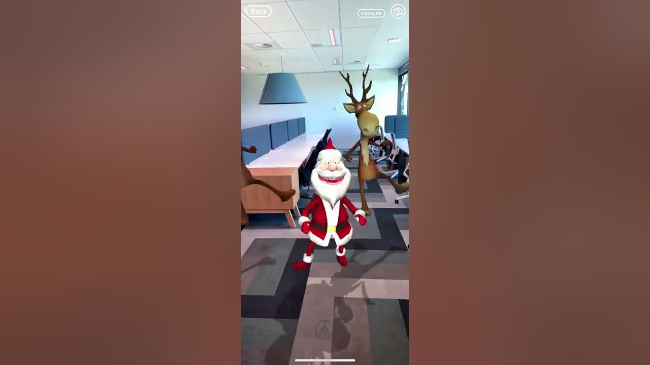 Augmented Reality - 3D Dancing Santa - YouTube