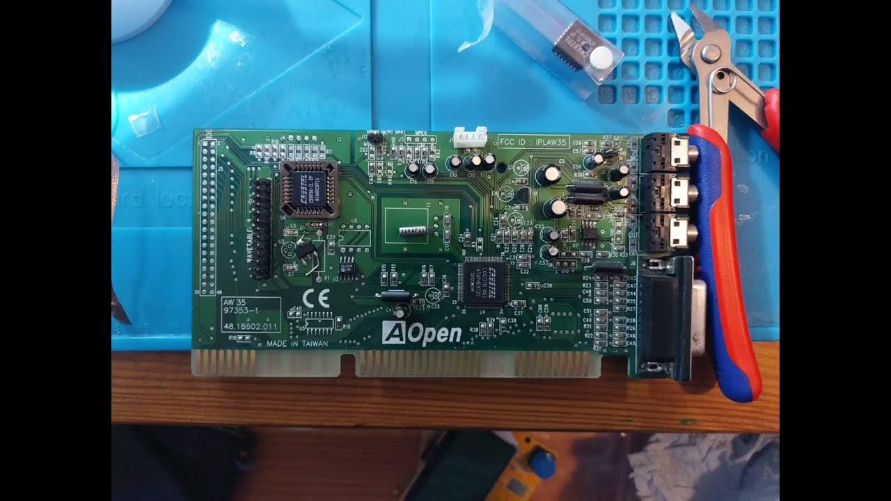 Adding Wavetable Sound / MIDI to an AOpen AW35 CS4237 (or CS4235) ISA Card - YouTube