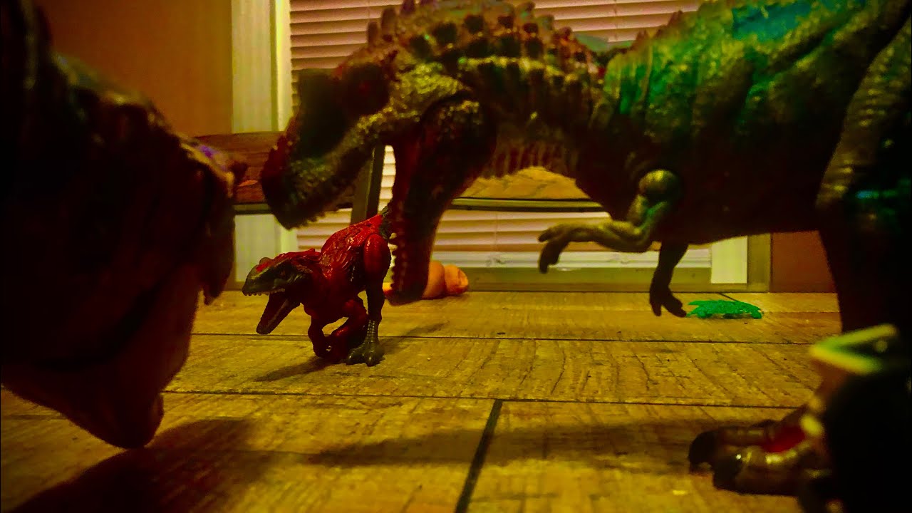 Stag vs albertosaurs and pyroraptor - YouTube