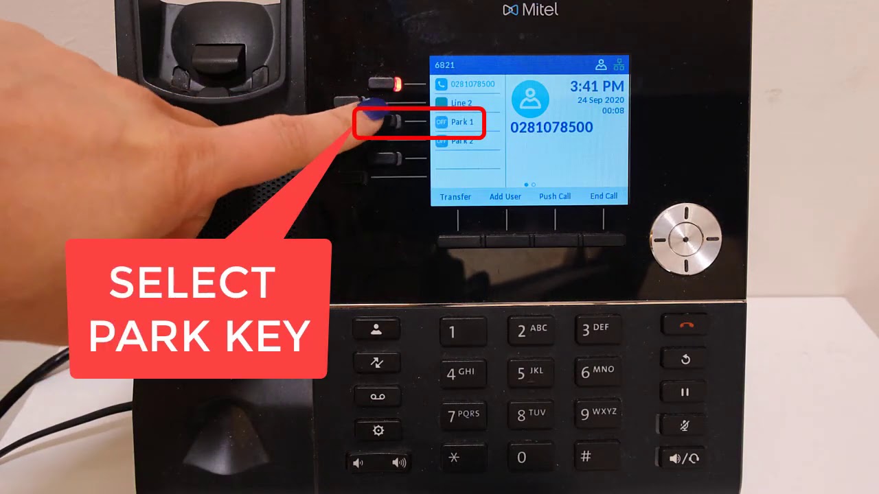Mitel 6920 - Park Keys - YouTube