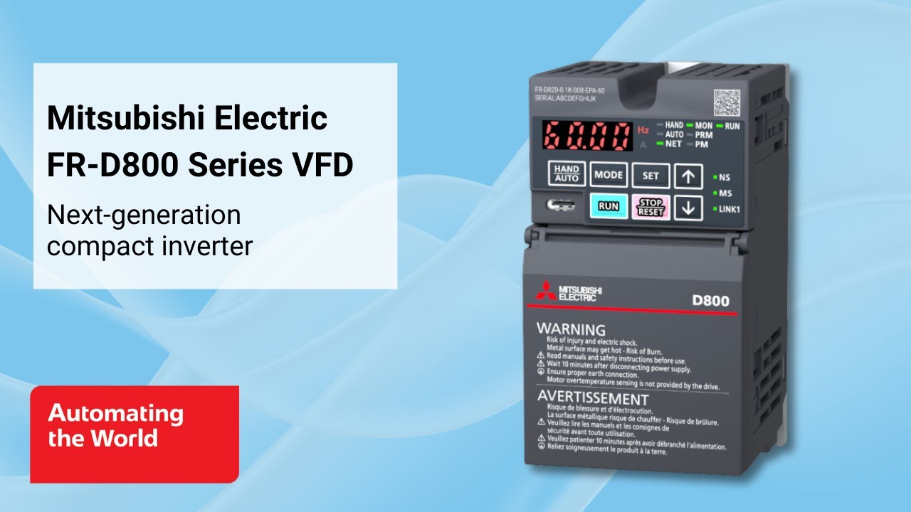 Mitsubishi Electric FR-D800 VFD Overview - YouTube