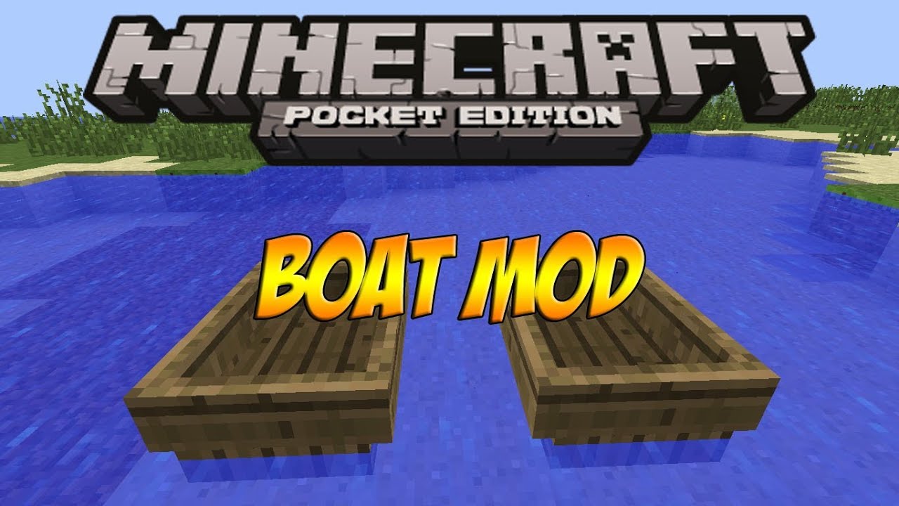 Minecraft PE | Boat Mod [8.1] - YouTube