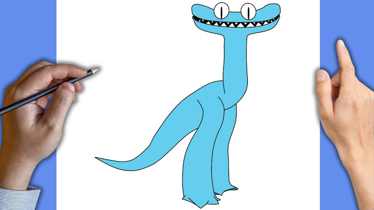 How to draw Cyan | Rainbow Friends Roblox | Step by Step - YouTube