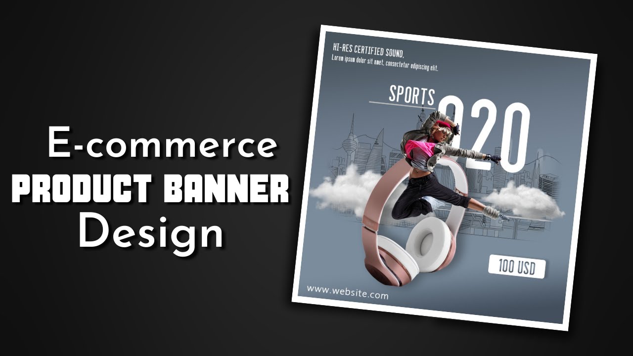 How to design E-commerce product banner | Adobe Photoshop CS6 - YouTube