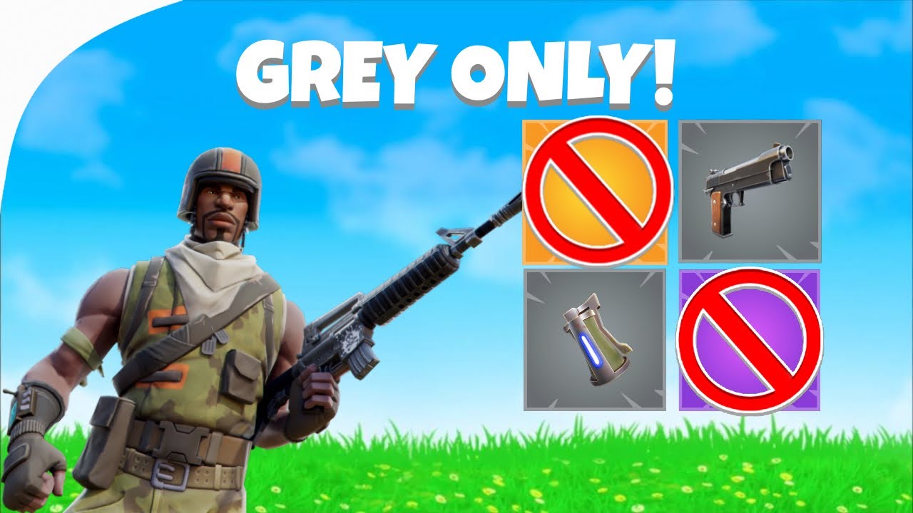 Fortnite "GREY ONLY" challenge😱 - YouTube