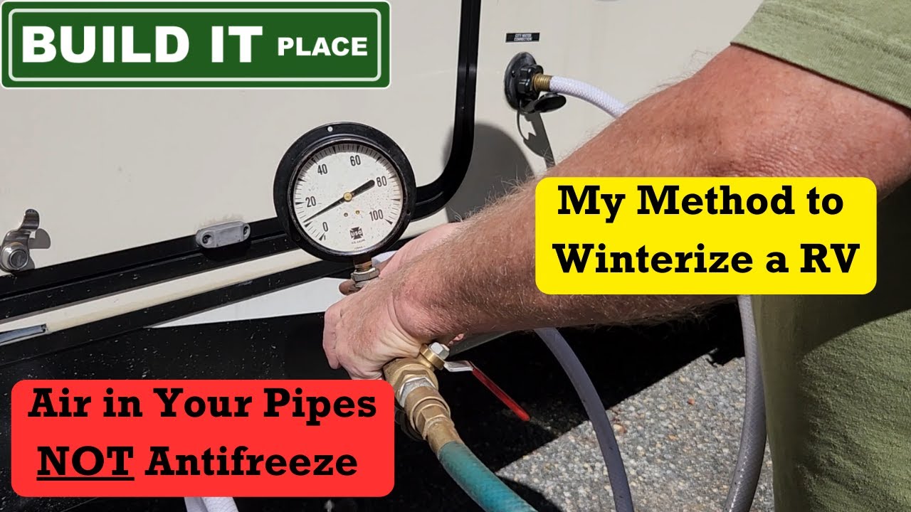 How to Use Air to Winterize RV Pipes - YouTube