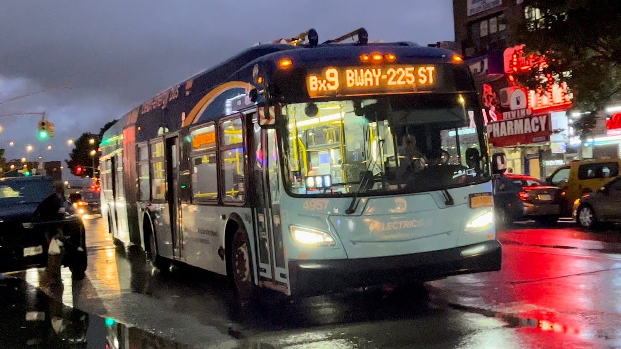 NYCT Bus: 2019 New Flyer XE60 #4957 on the Bx9 at Fordham Plaza & at ...