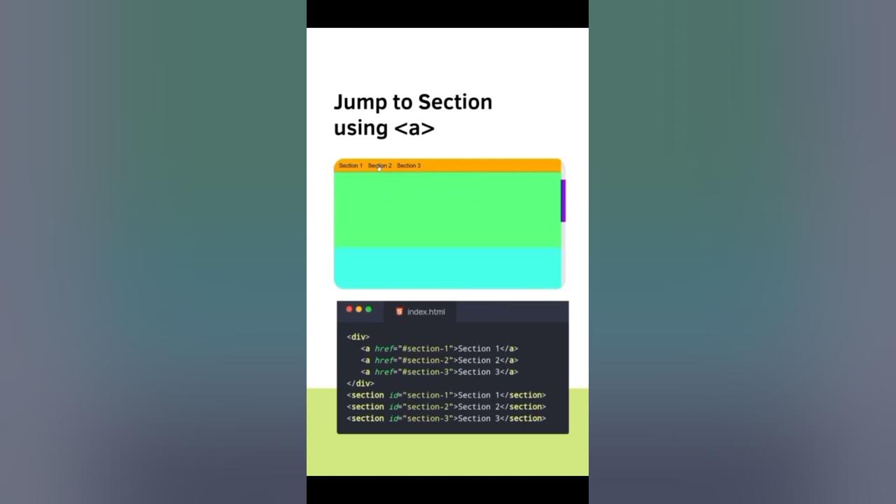 Jump to another Section #subscribe #html5 #programming - YouTube