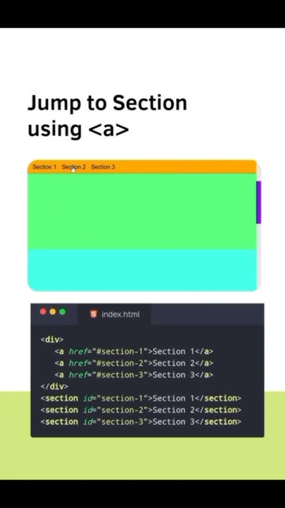 Jump to another Section #subscribe #html5 #programming - YouTube