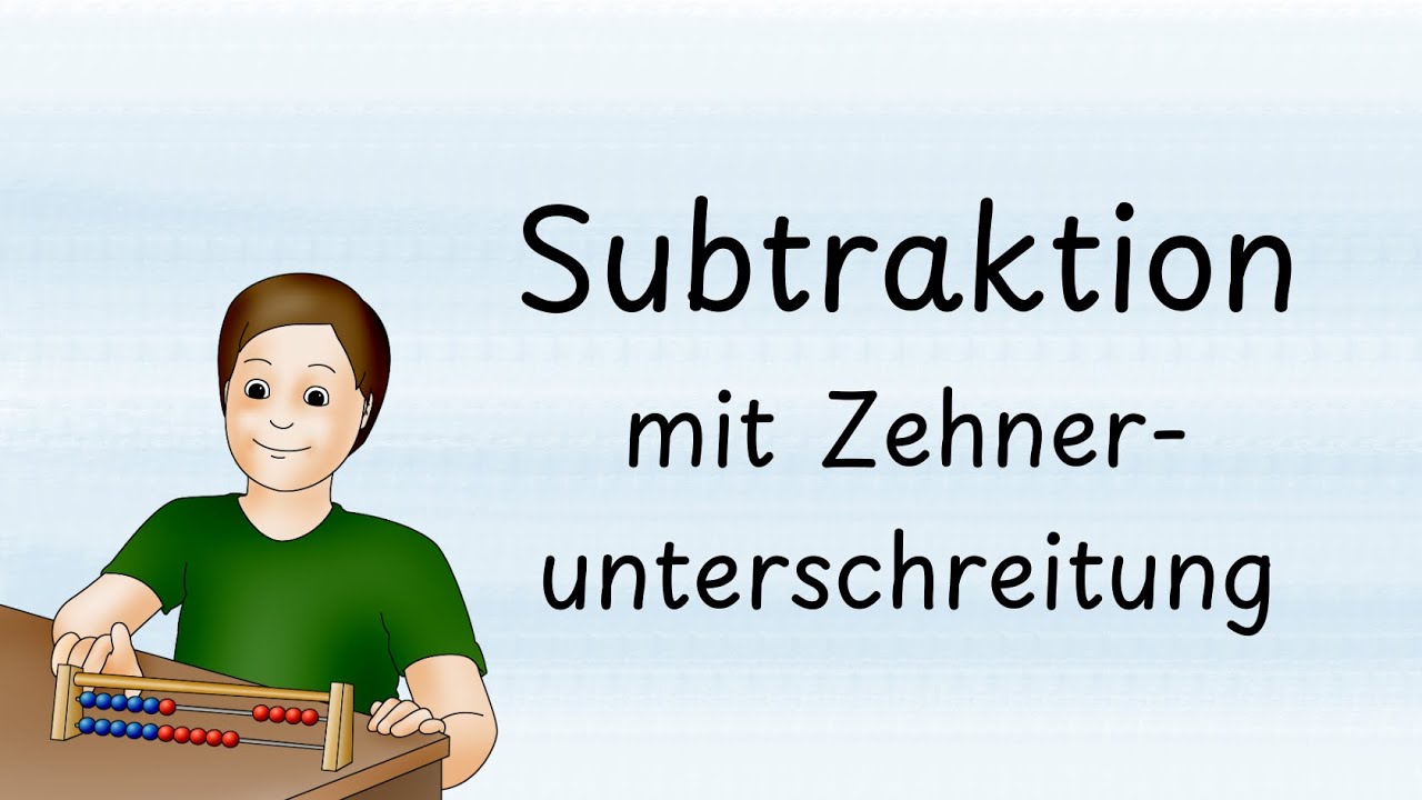 Minusaufgaben bis 20 mit Zehnerübergang (Lernvideo, Mathe, Klasse 1 ...