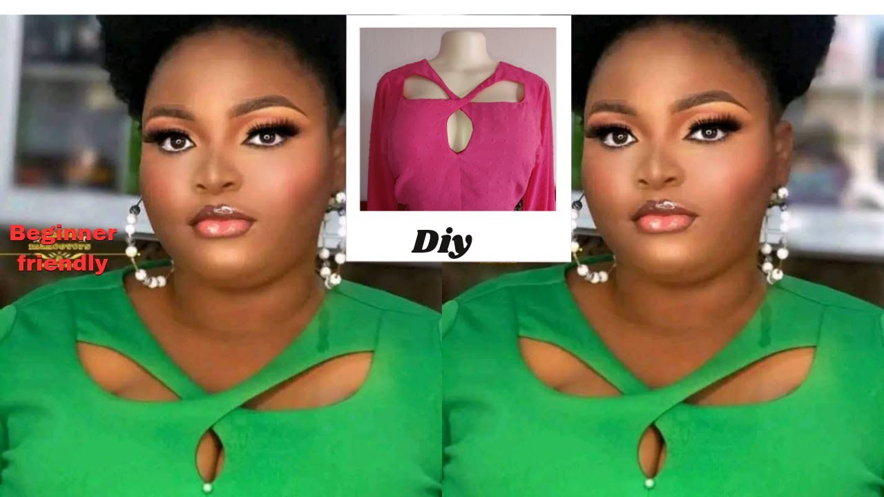 HOW TO DRAFT,CUT AND SEW TRENDY KEYHOLE NECK/UNIQUE KEYHOLE,PATTERN DRAFTING/BEGINNER FRIENDLY ...