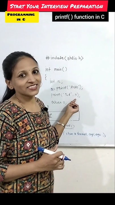 What is the return type of printf function in c ? #shorts - YouTube