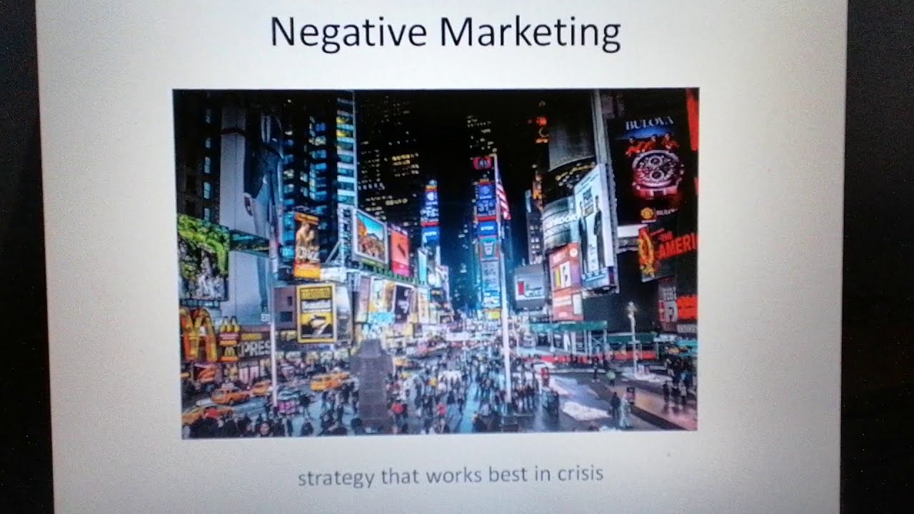 Negative Marketing - strategy that works best in crisis - YouTube