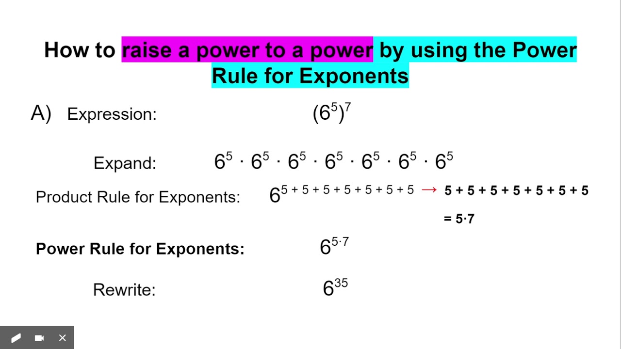 Power Rule For Exponents YouTube Power Rule For Exponents YouTube