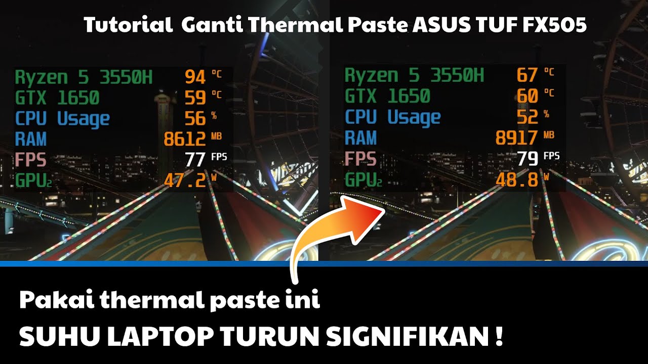 TURUN 20°C PAKAI THERMAL PASTE MURAH? Tutorial Ganti Thermal Paste ASUS ...