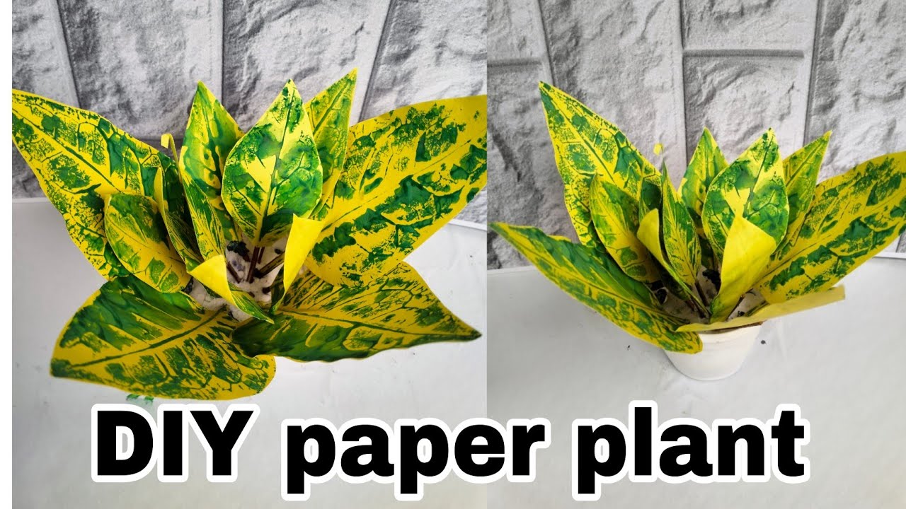 DIY paper plants 😱|easy making paper plant | - YouTube