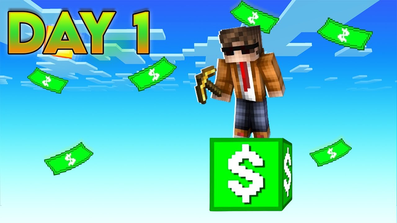 Becoming Billionaire in Minecraft | 1 Money Block!!! - YouTube