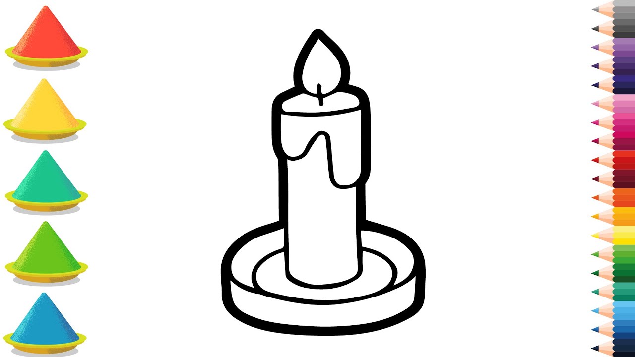 How to Draw a Candle | Step by Step - YouTube