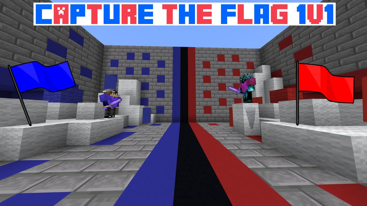Minecraft Capture The Flag (1v1) - YouTube