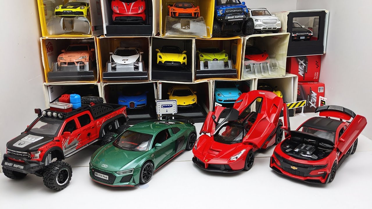 Satisfying Unboxing Model car : Ford Beast Raptor, Ferrari Rafa ...