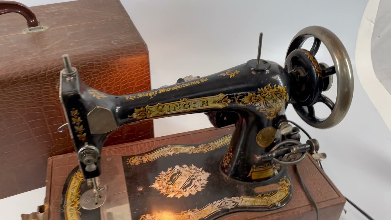 1890 Singer Sewing Machine Demo for Ebay Listing - YouTube