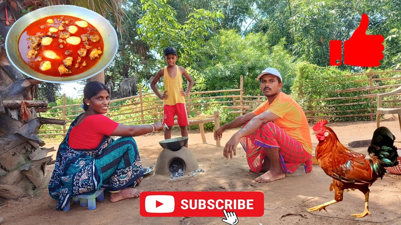 CHICKEN KOCHU || Taro root chicken recipe. Village cooking - YouTube