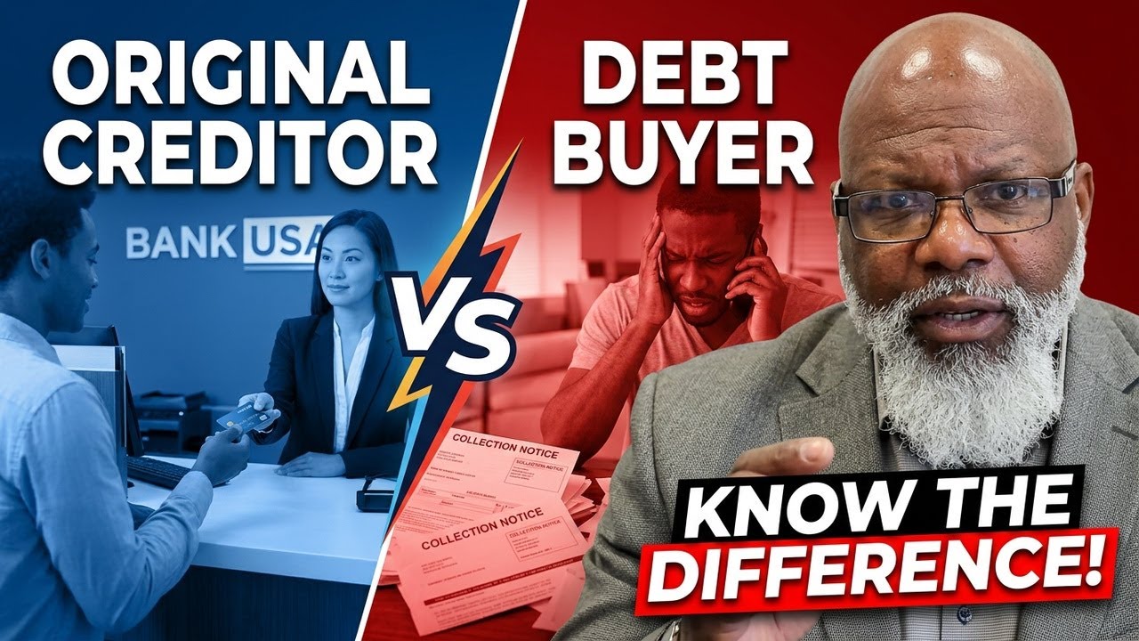 Original Creditor vs Debt Buyer or Debt Collector - YouTube